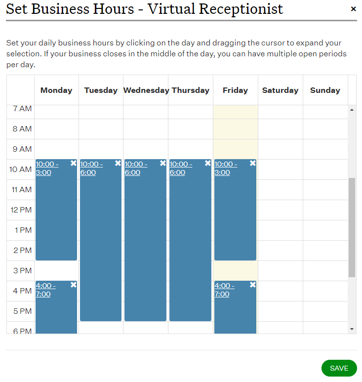 Configuring Business and Holiday Hours with the Virtual Receptionist ...